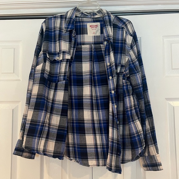 Mossimo Supply Co. | Tops | Mossimo Supply Co Navy And White Flannel ...